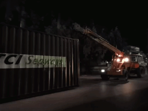 Chittorgarh Container Overturn | Father-Son Narrow Escape