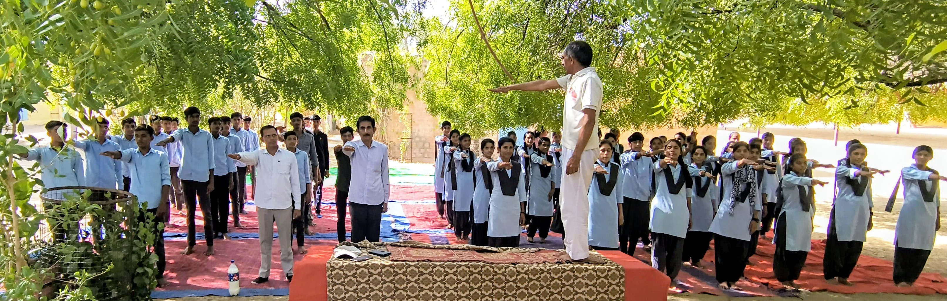 In the camp, children took an oath to stay away from mobile phones and ...