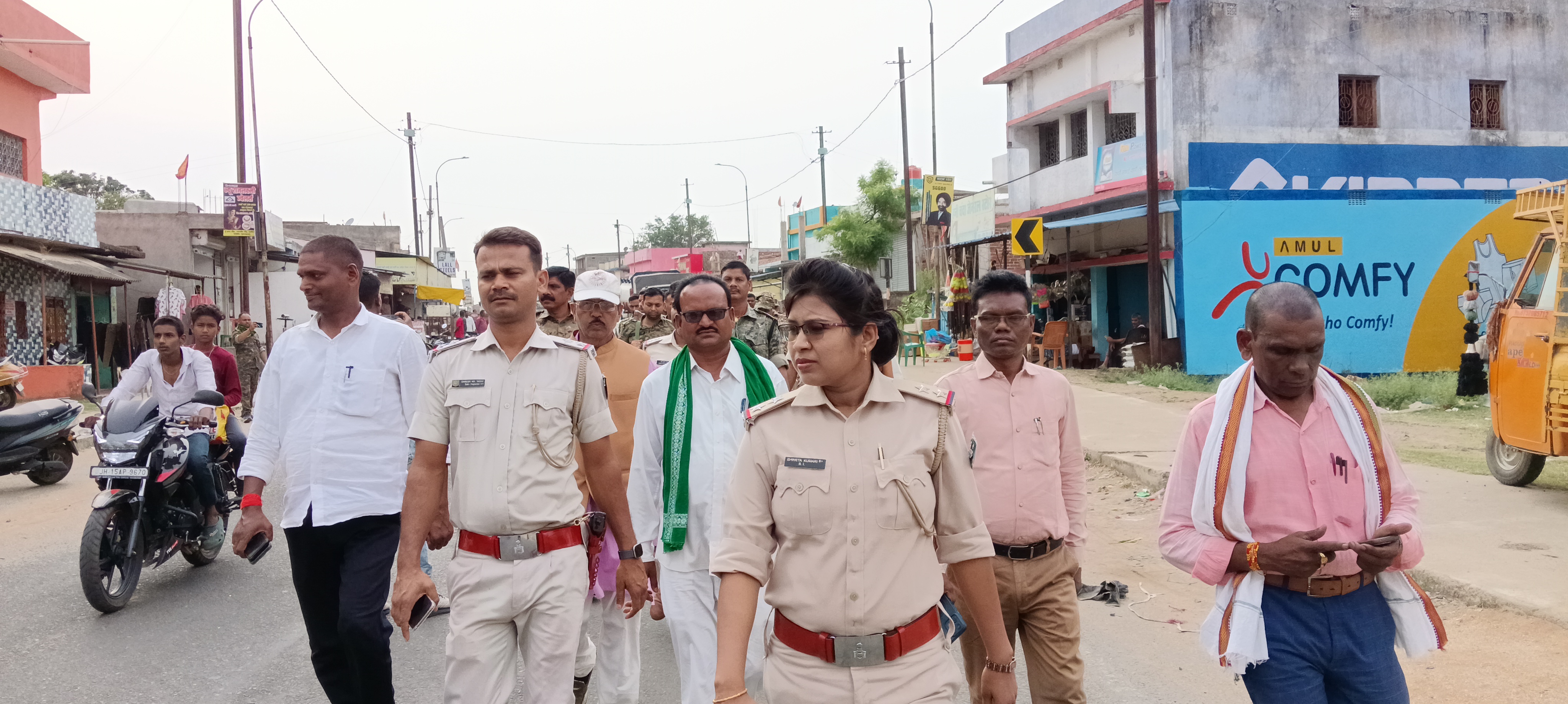 Flag march in Ghodthambha too, message of celebrating the festival with ...