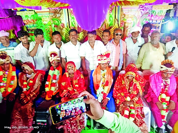 The wedding procession was carried out with great pomp and show, seven ...