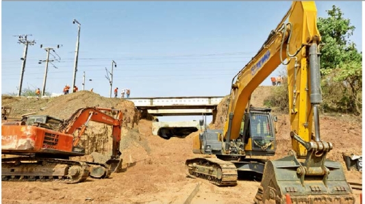 Two meters of earth had to be excavated for the underbridge, but the ...