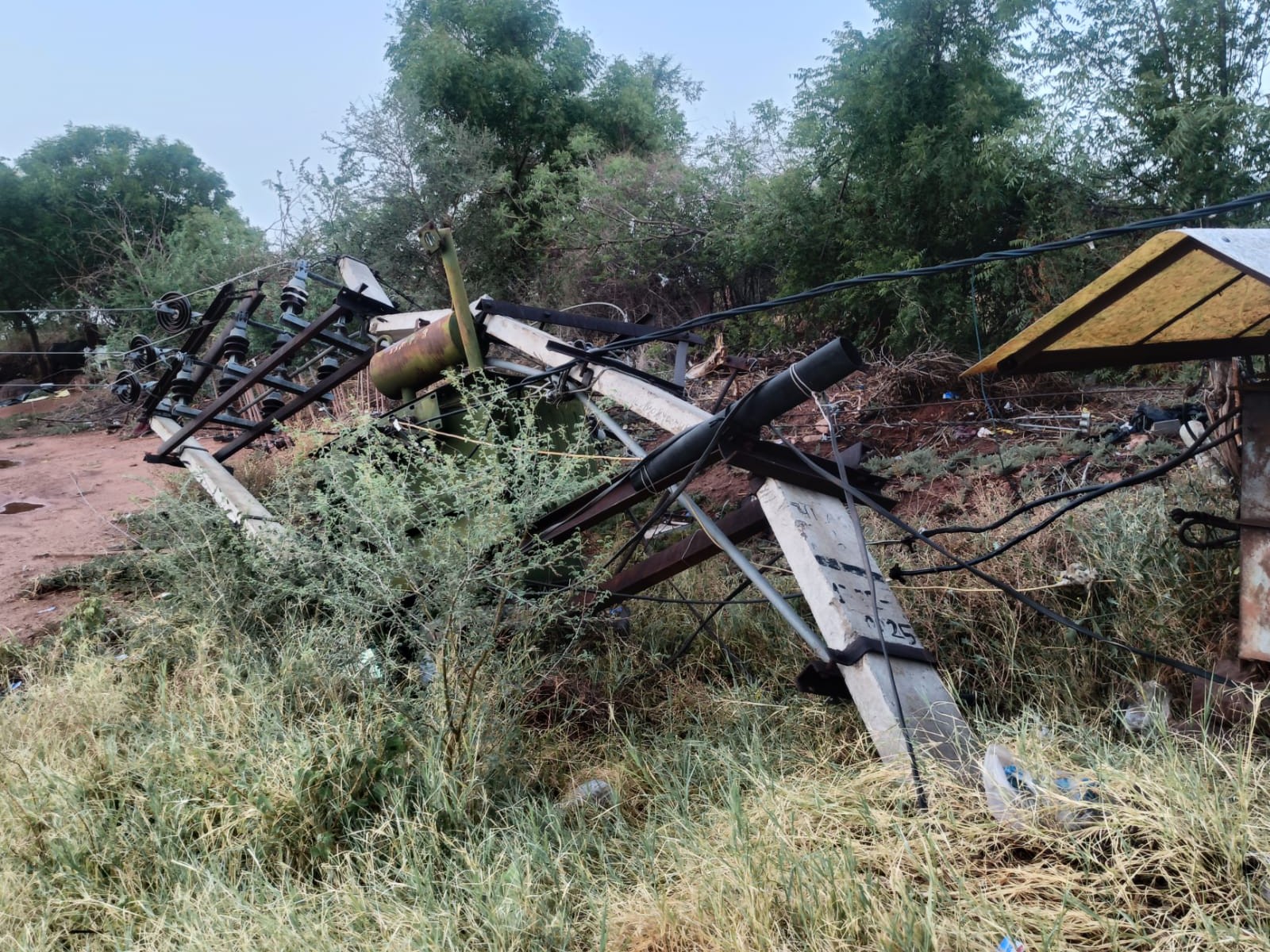 Mathania Power Outage | Storm Damage Electricity Poles Down