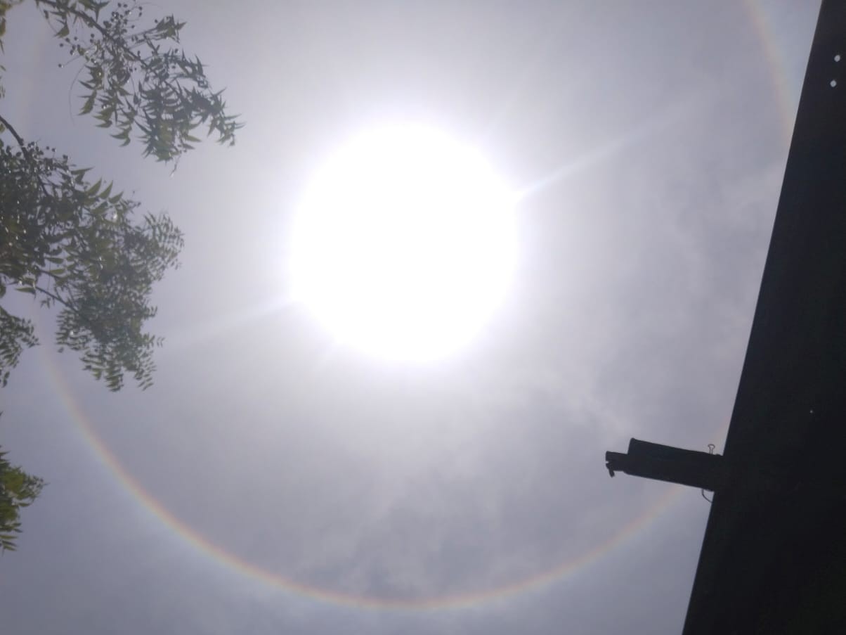 Solar Halo | Agar Sun Ring Visible Around Sun