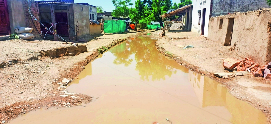 The condition of the roads in the village of Cheetah Huts is bad ...