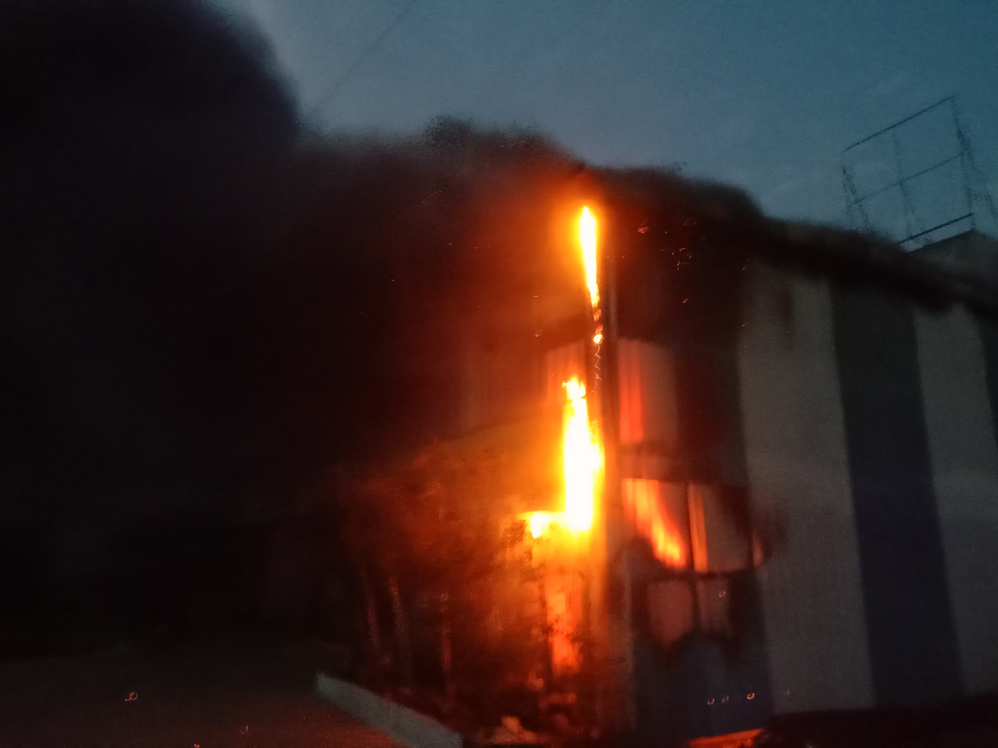 Fire breaks out in building material shop, goods burnt
