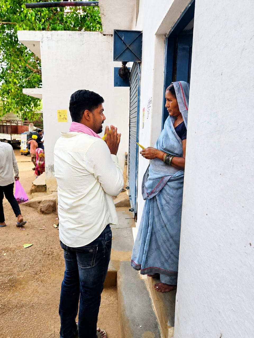 Candidates for the posts of district member and panch exerted their ...