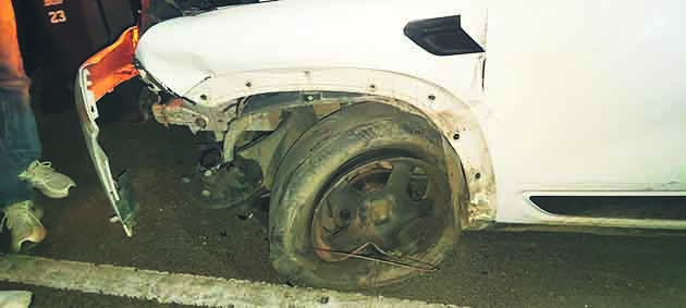 A speeding car rammed into a shed, killing a shopkeeper.