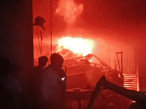 Ujjain Fire: 4 Fire Brigades Control Badnagar Scrap Godown Blaze