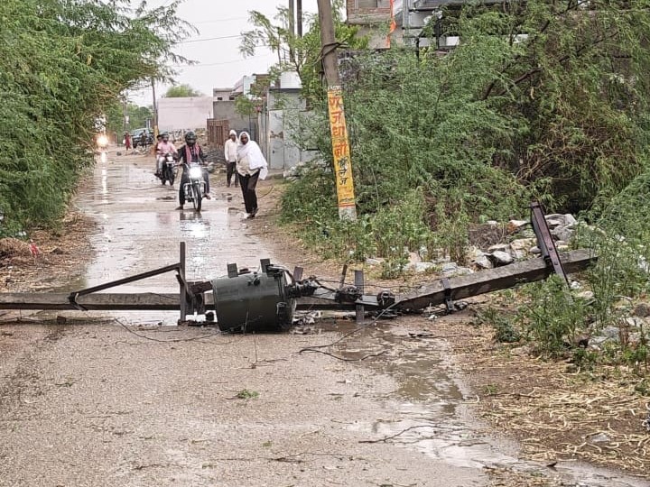Khandela Storm: Power Poles Fall, Supply Disrupted