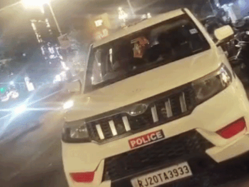 Kota VIP Police Monogram Bolero Misuse | Education Minister Convoy