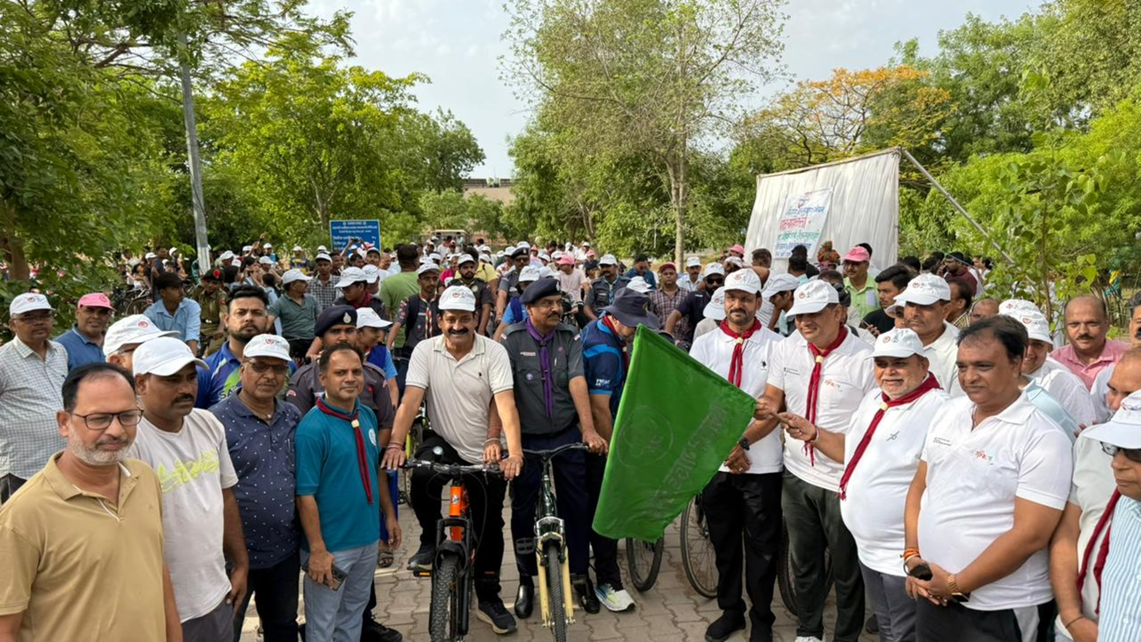The cycle rally gave the message of saving water and saving the ...