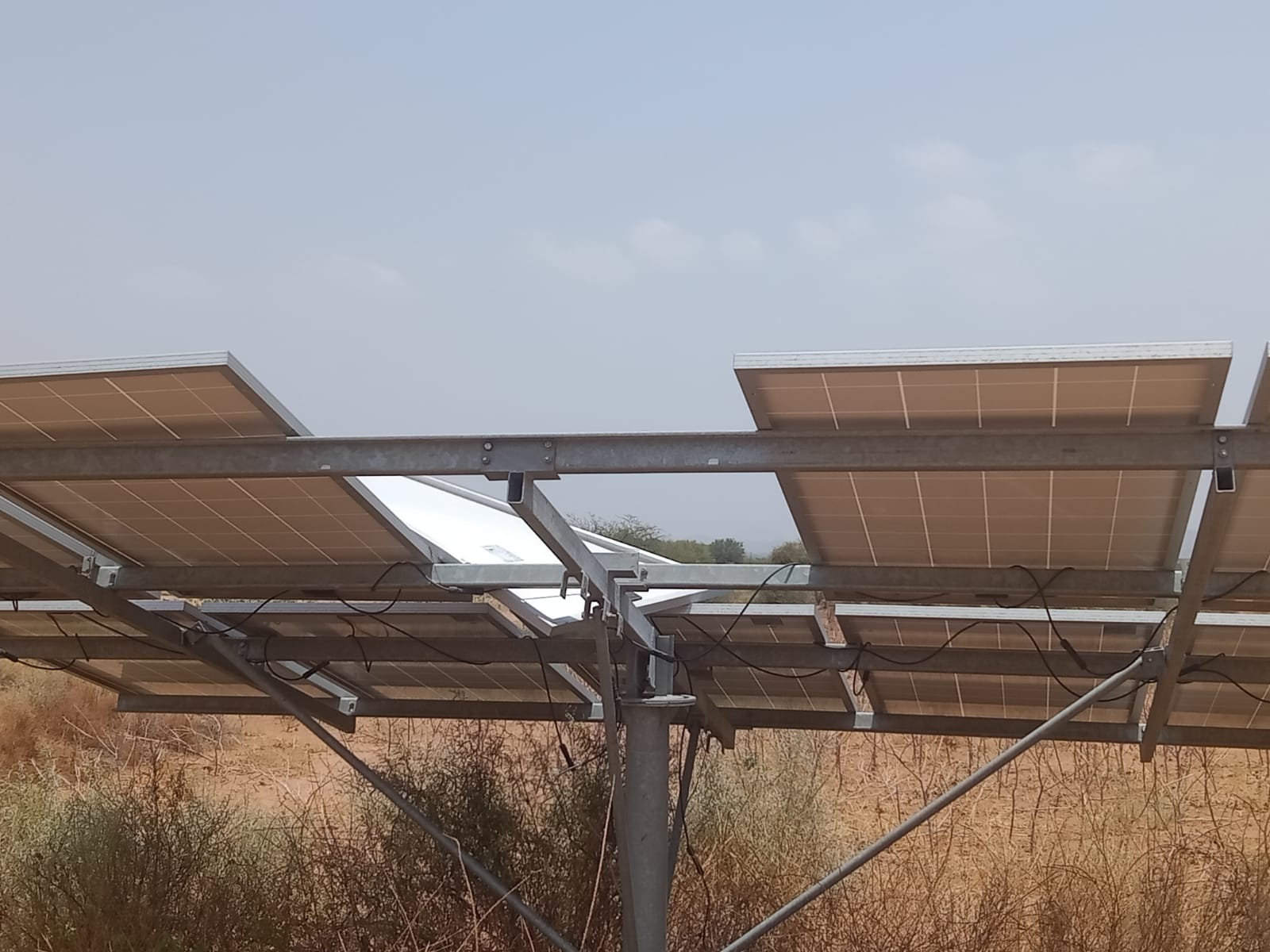 Dust storm in Arathwada-Bhev, lemon garden and solar plates broken