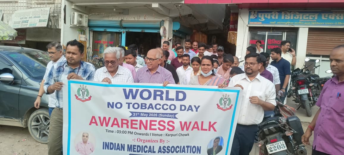 Doctors organised a foot march on the occasion of World No Tobacco Day.