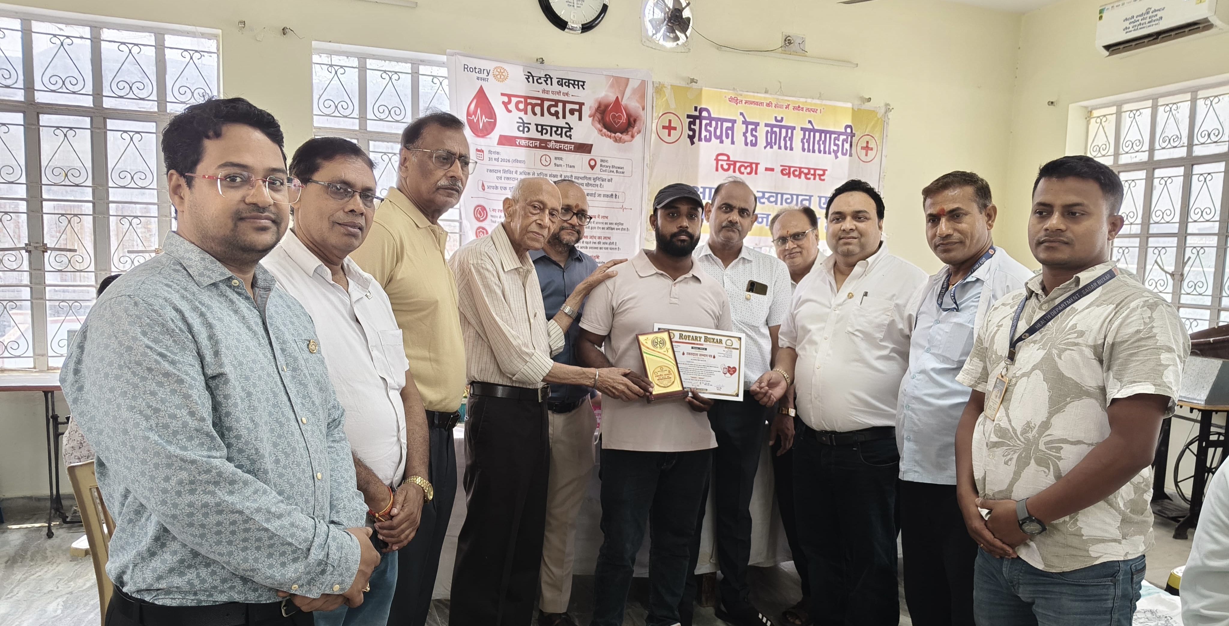 20 people donated blood in the camp.