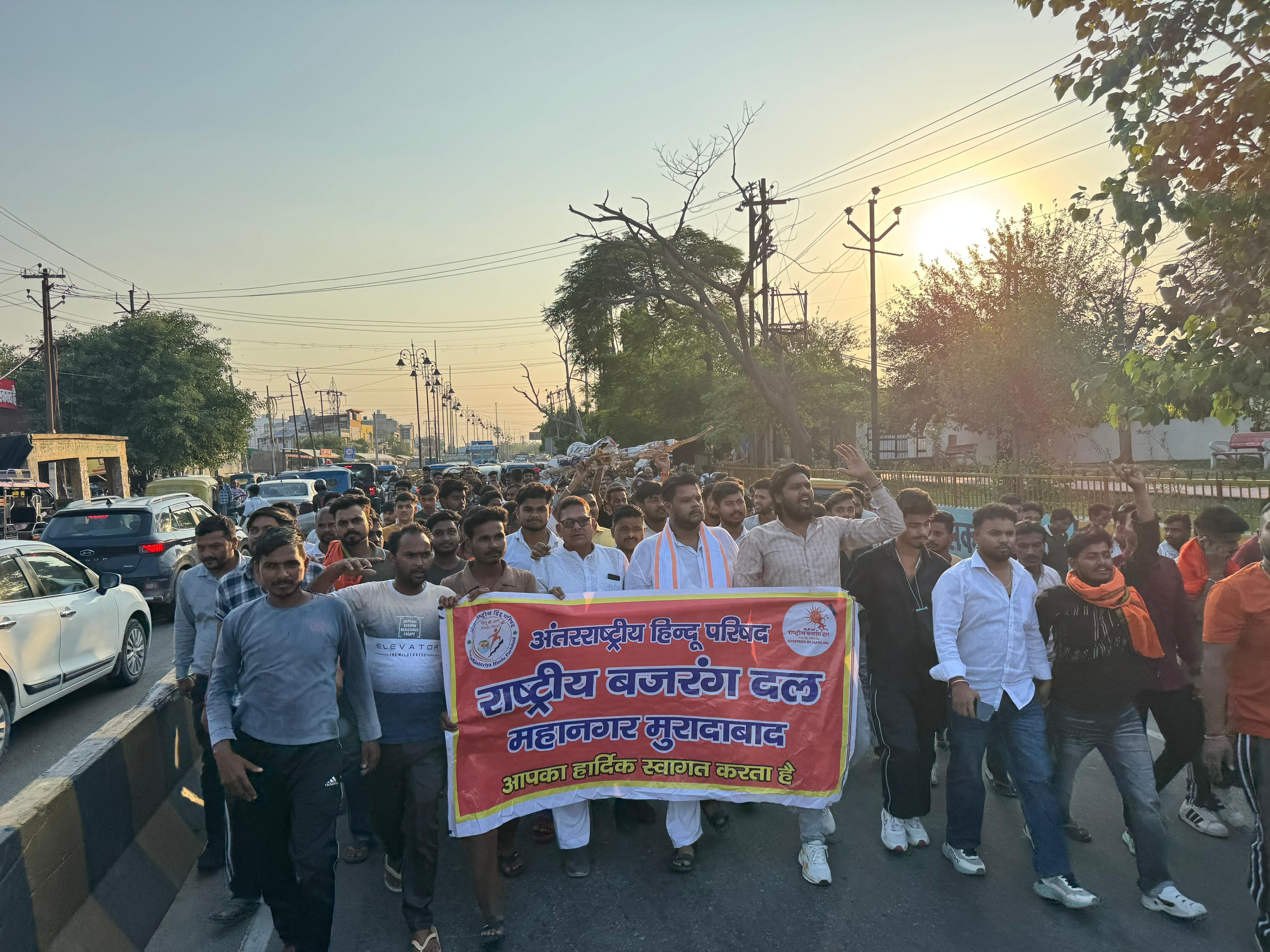 Ghaziabad Hindu Youth Murder: Effigy March Protest in Moradabad