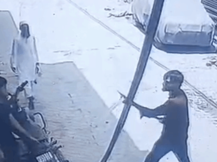 Bagpat Bike Collision Sparks Sword Attack | CCTV Footage