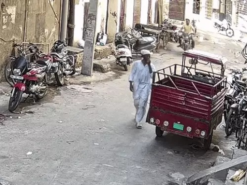 Thieves entered the factory after seeing the gate open and fled with ...