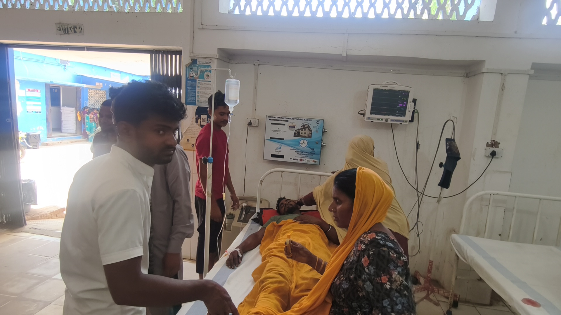 A young man was injured after being electrocuted while wiring a kitchen.