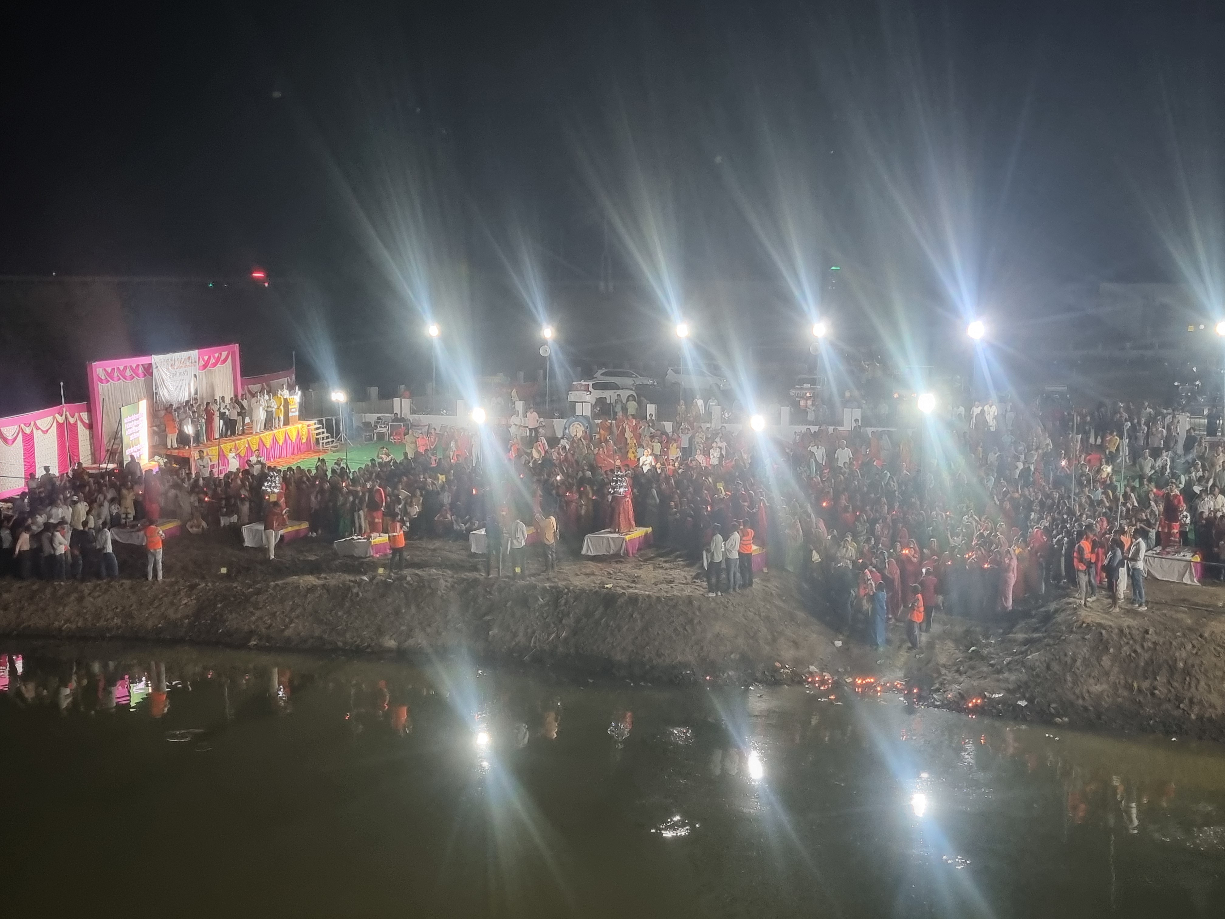 Garoth Anjani River Maha Aarti | Ghat Illuminated