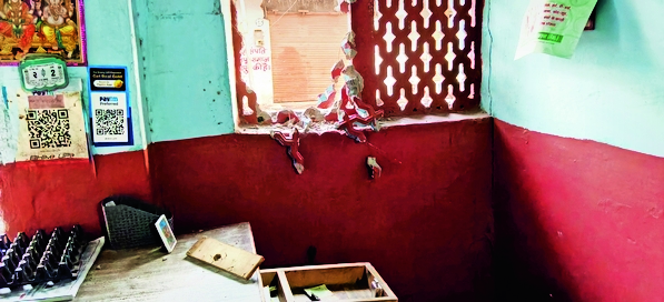 Five shops at the old bus stand were burgled in one night.