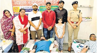 121 units of blood donated at the camp on the death anniversary of body ...