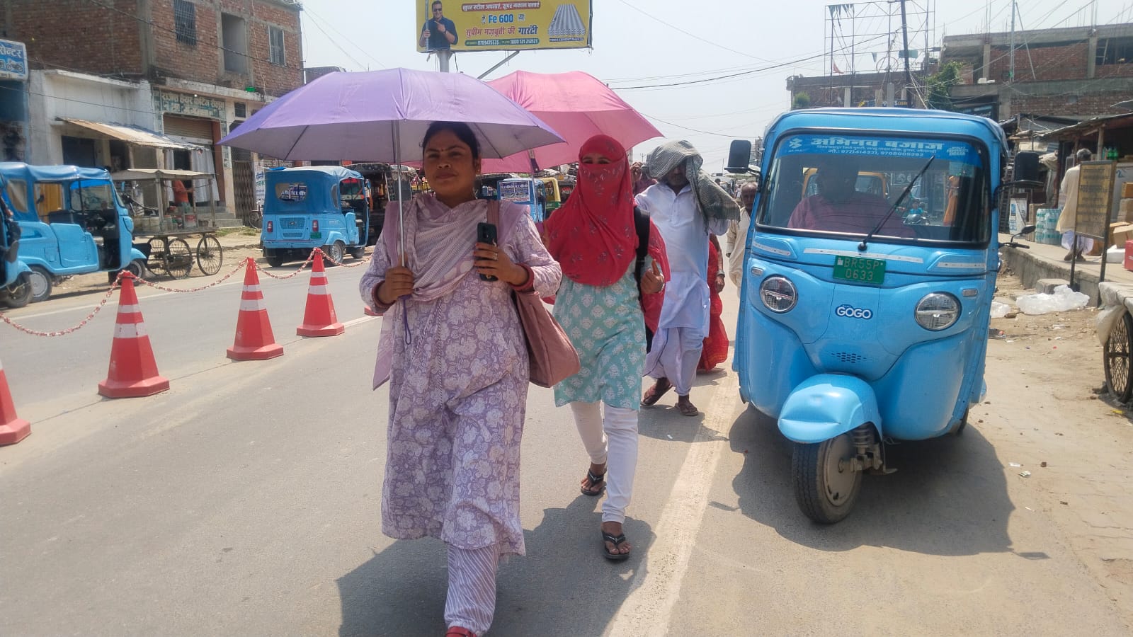 The intense heat leaves streets deserted in the afternoon, with ...