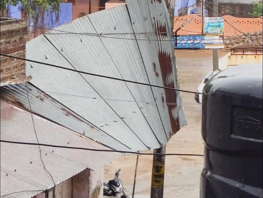 Bhinay Storm: Trees Down, Tin Sheds Fly Due to High Winds