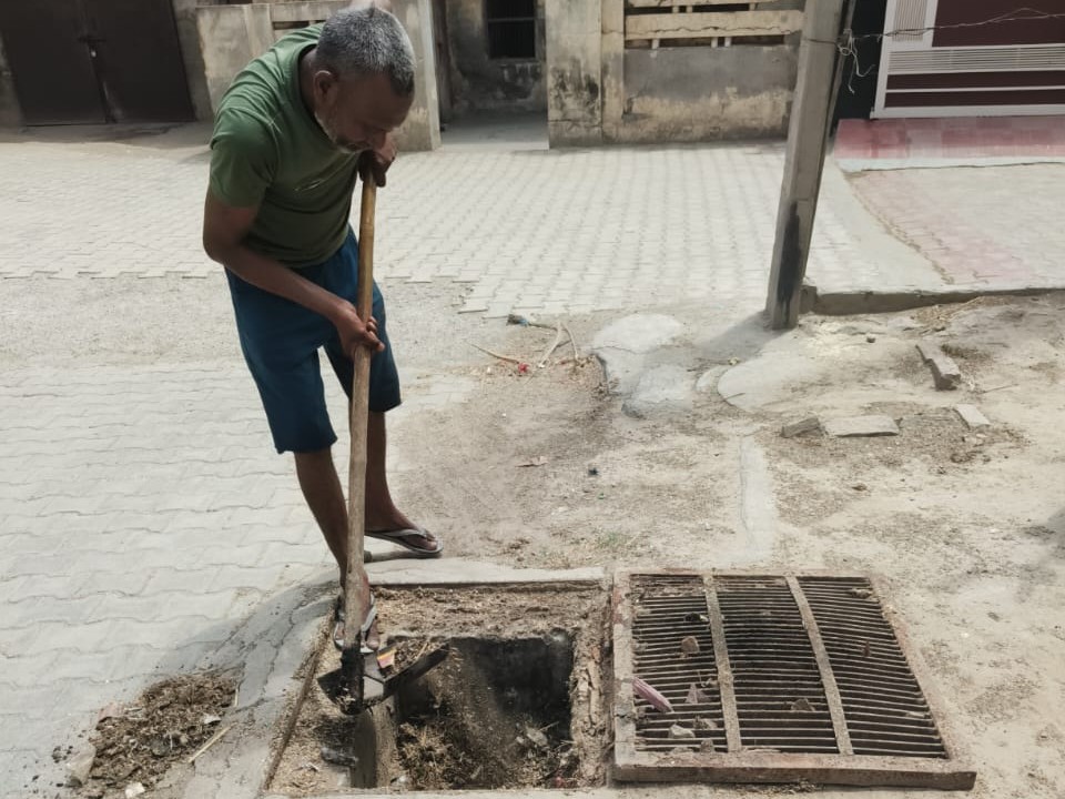 Uchana Grain Market Manhole Cleaning | Flood Control MLA Instructions