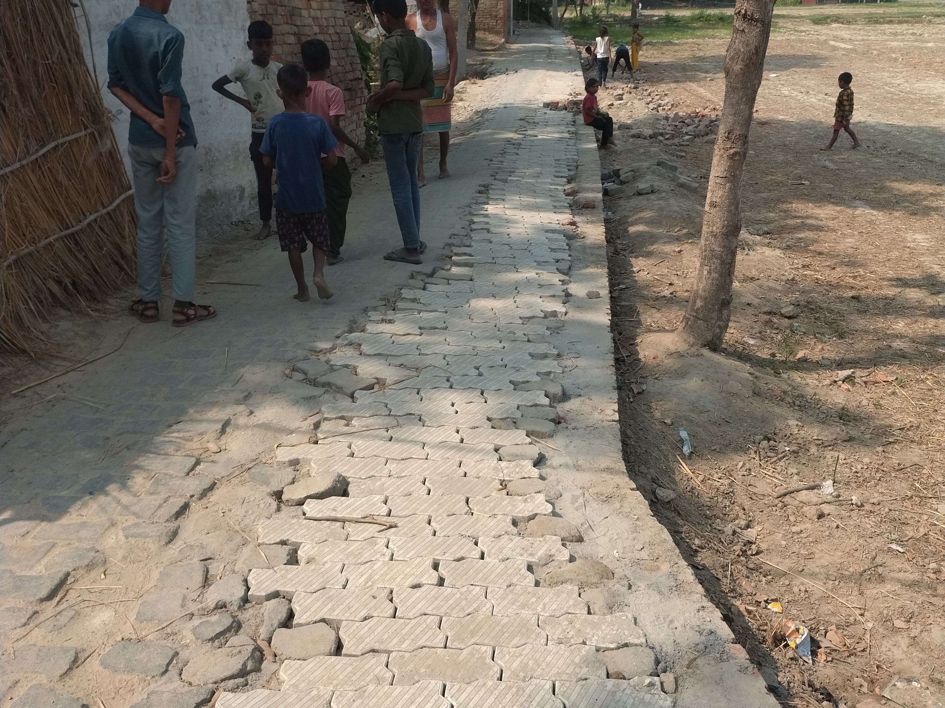 Ramnagar Road Repaired After Jal Jeevan Mission Digging; Dainik Bhaskar ...