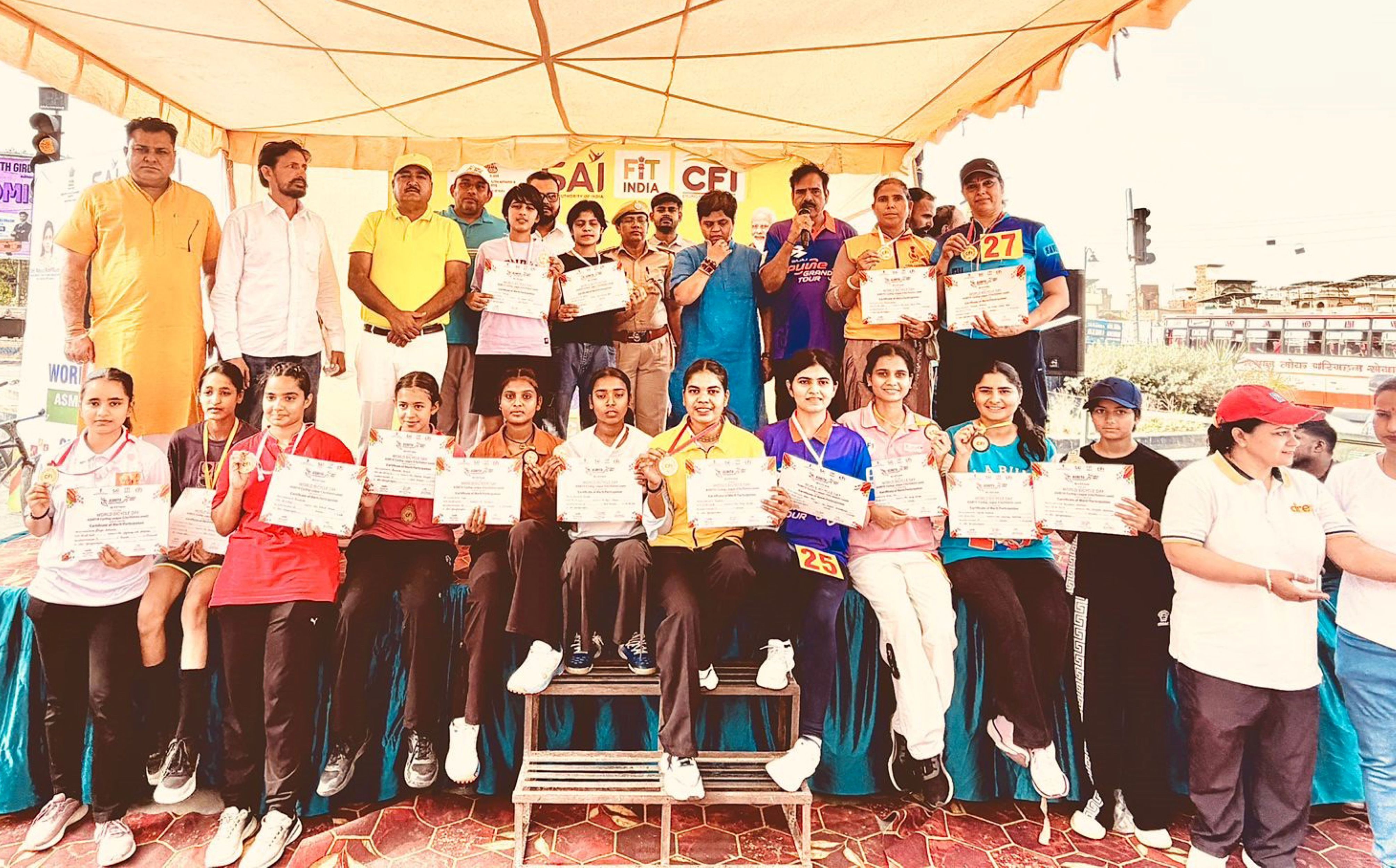Asmita Khelo India Women's Cycling City League: 30 girls cycled for 3 ...