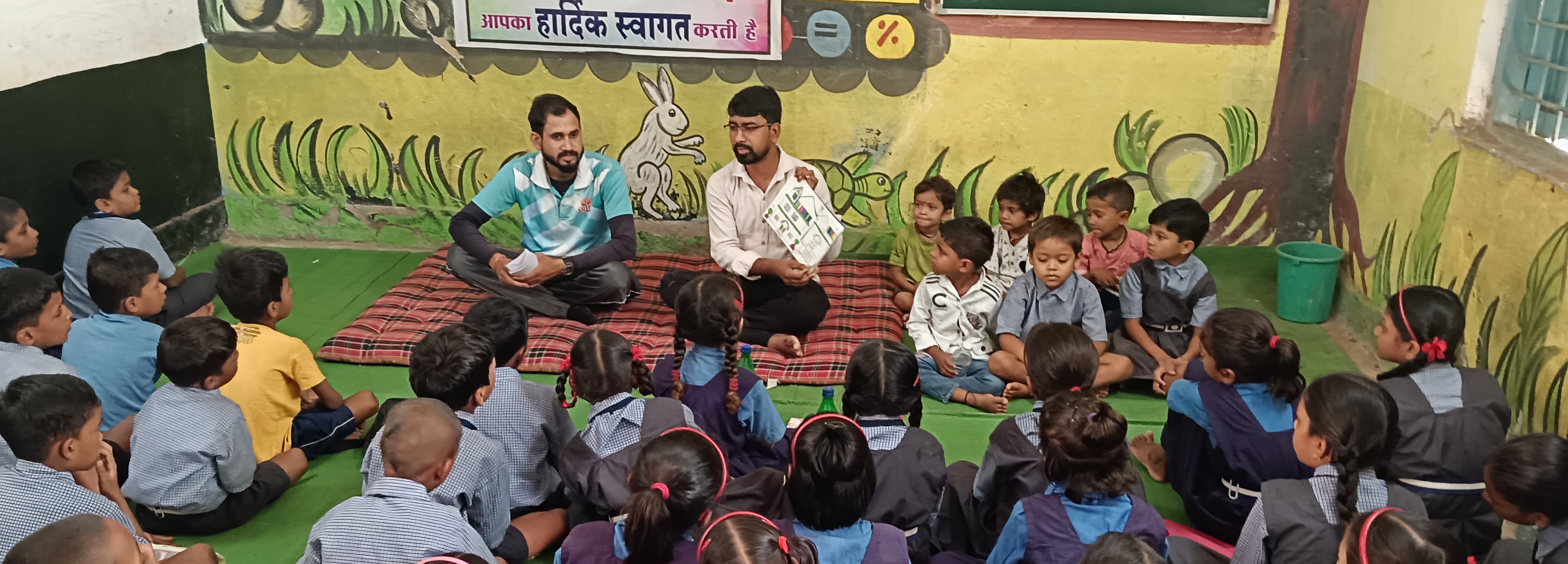 Training is being provided to children in the summer camp