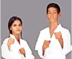 Manasvi and Bhavishyaraj received the Black Second Dan Belt Master Degree