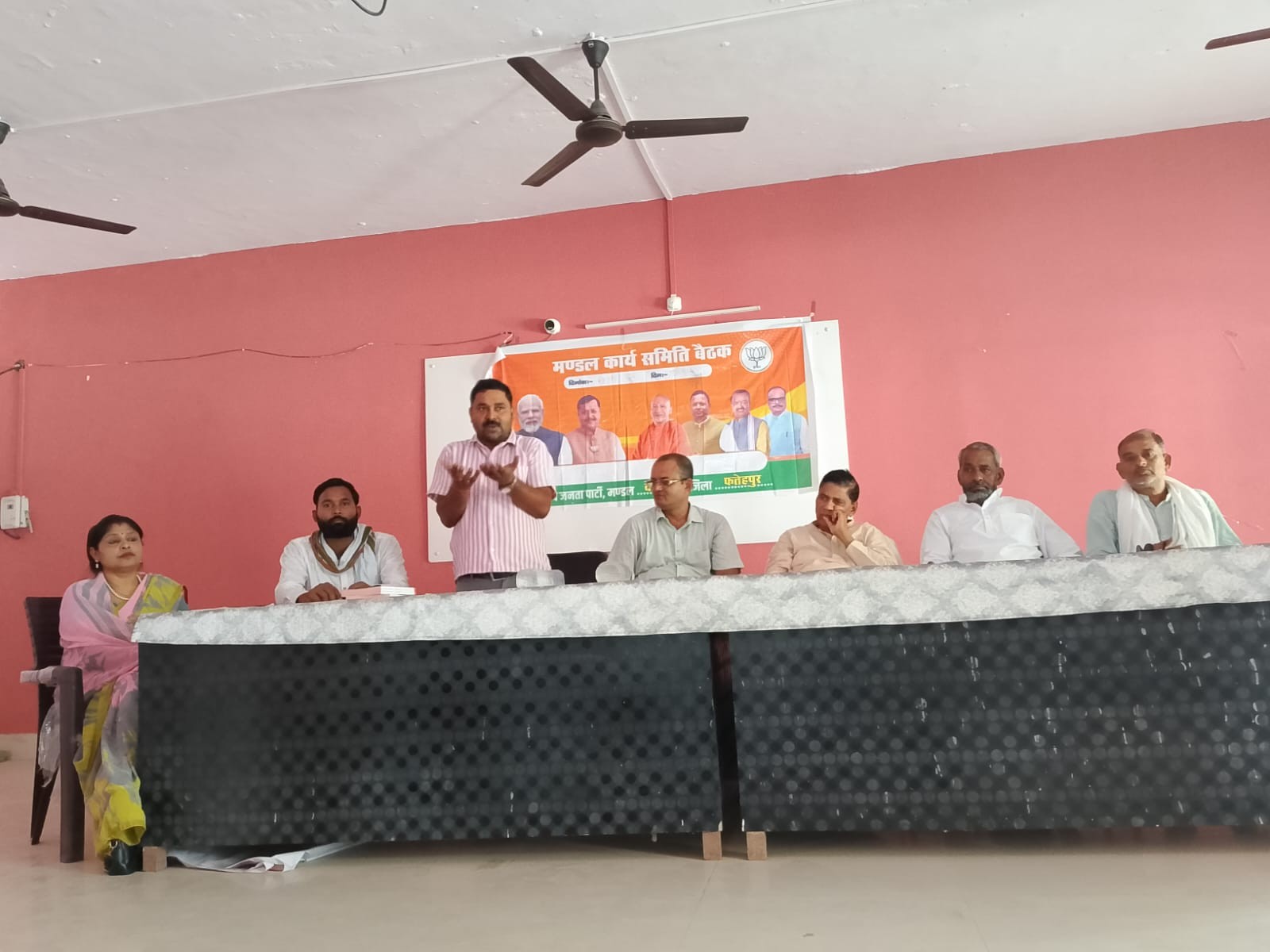 Vidhayak Rajendra Singh Patel Instructs Workers at Devmai BJP Meeting