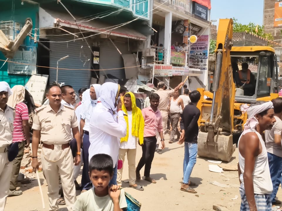 Nawada Kawakol Market Illegal Encroachment Removed | JP Chowk Ashram Mor