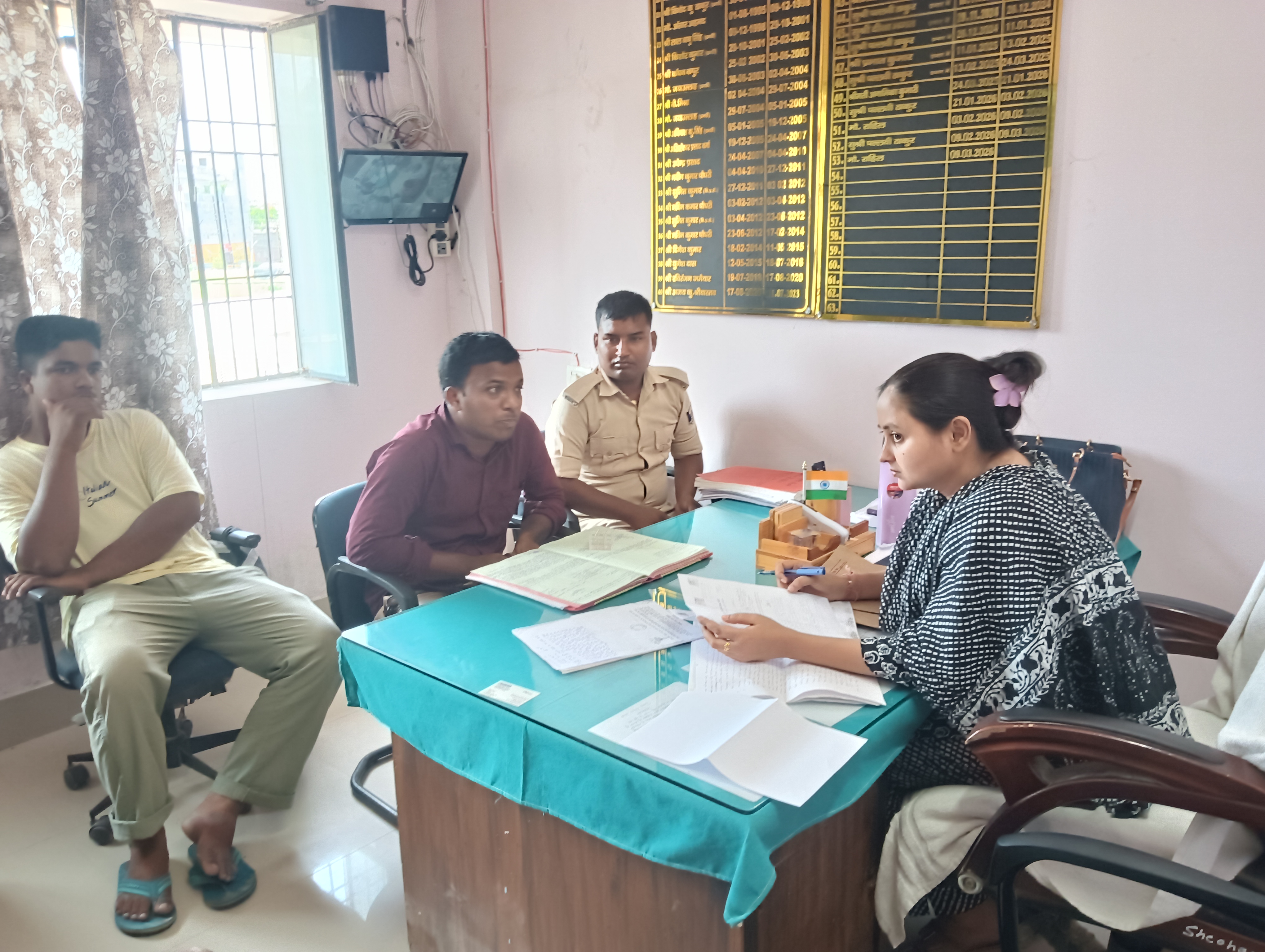 Encroachment removed from road in Harnahi Ward-4, cement pillars uprooted