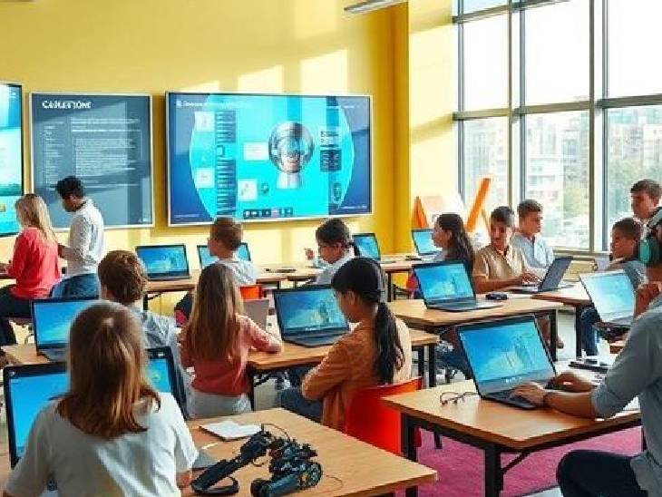 Companies are distributing free gifts to attract students.