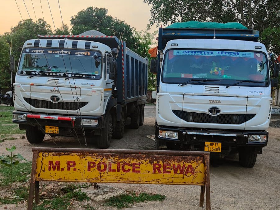 Maihar Overload Vehicles Seized | Stone Dust & Sand Transport