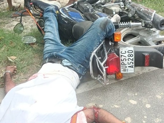 Kusinagar Accident: Bike Rider Death After Unknown Vehicle Hit