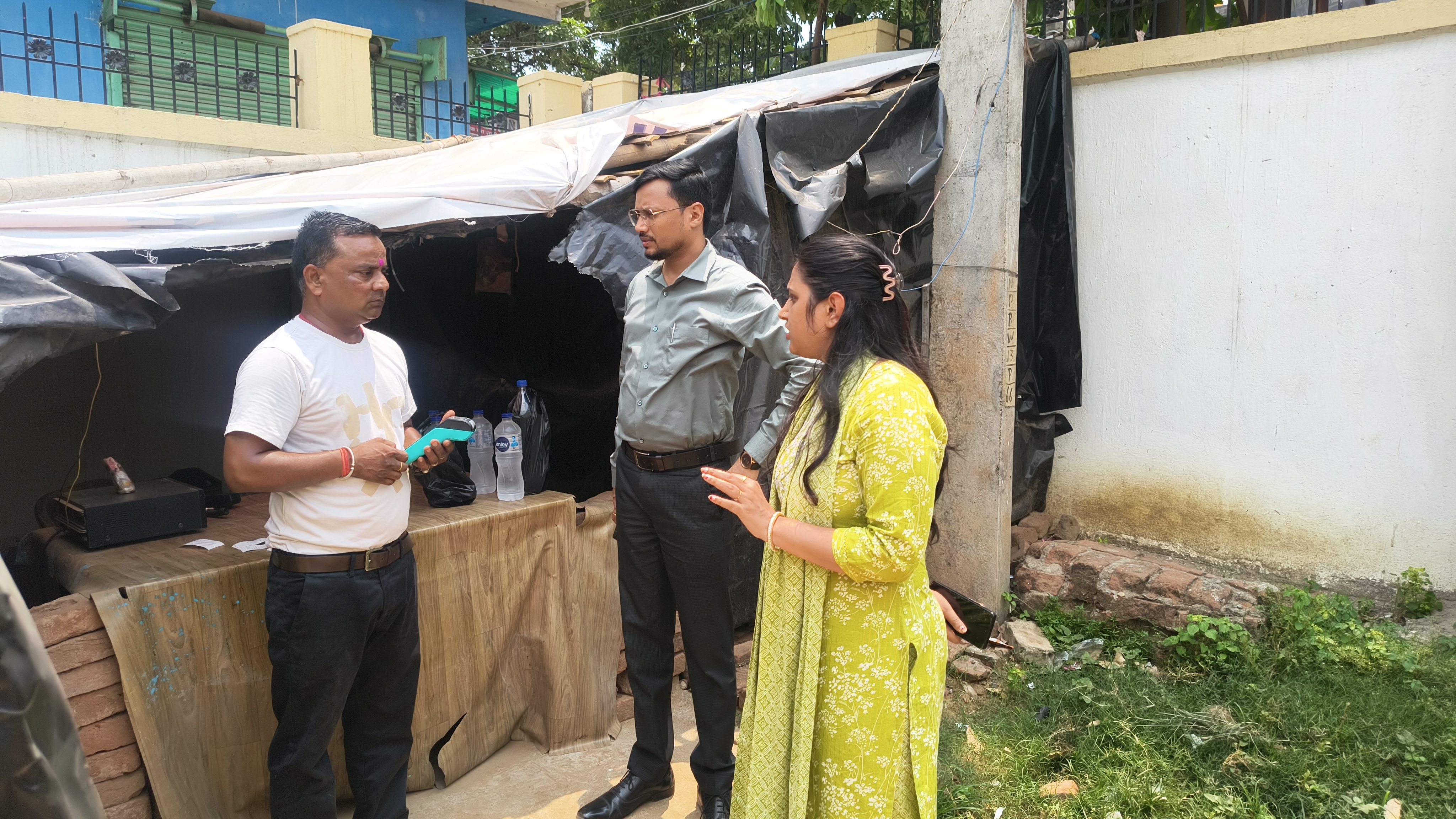 Officials inspected the arrangements at the government bus stand.