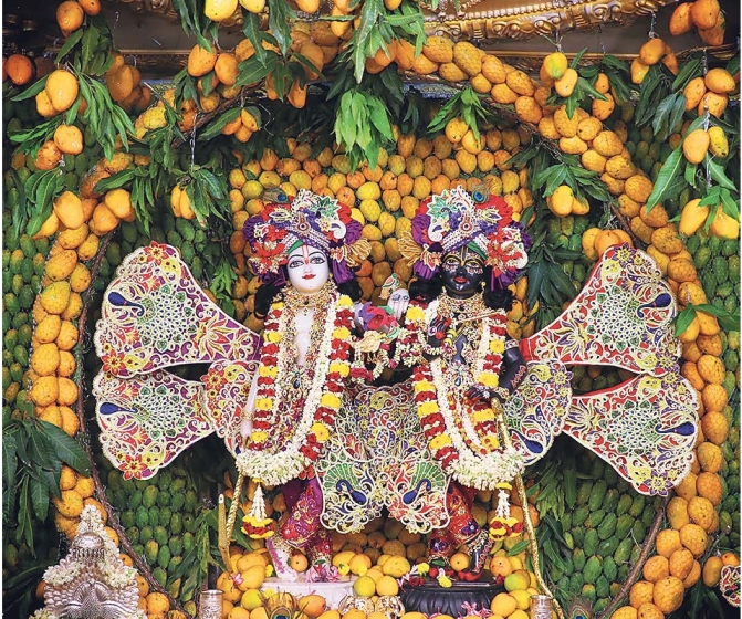 Gupt Vrindavan Dham; Krishna-Balaram's court decorated with 2108 kg of ...