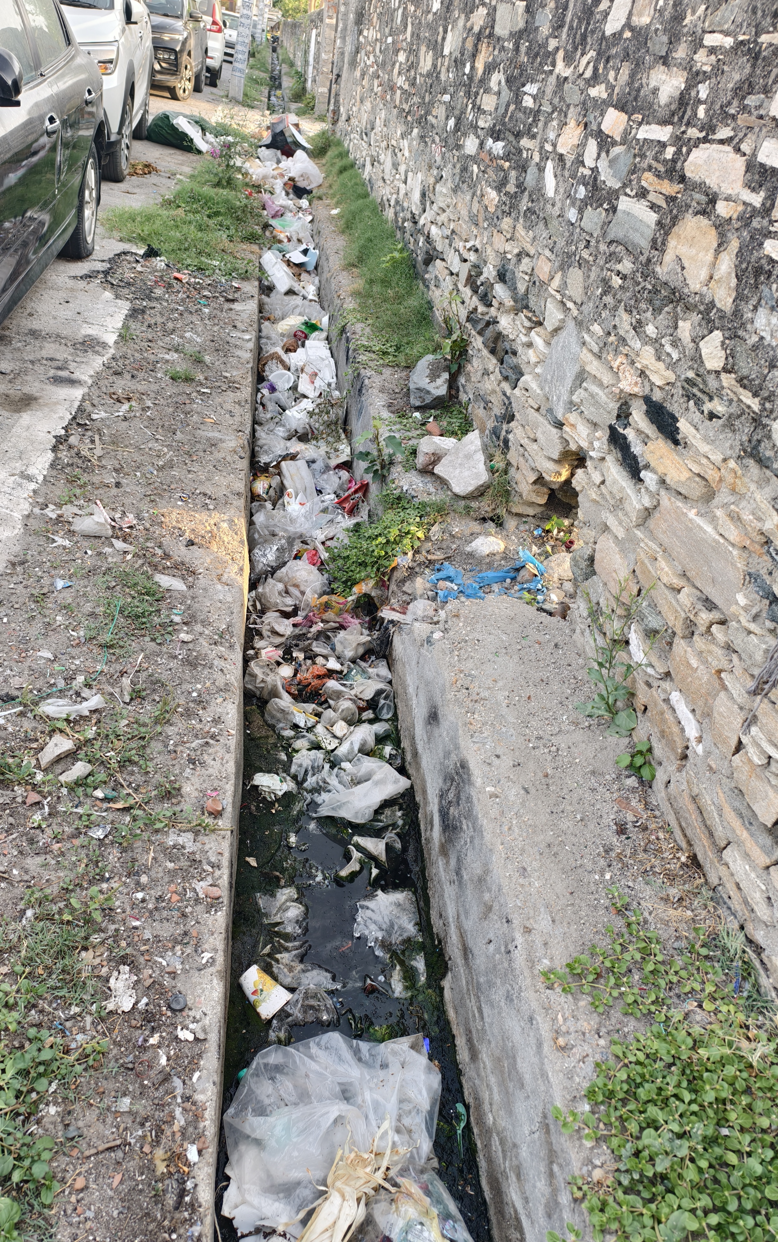Garbage accumulated in drains, lack of regular cleaning causing ...