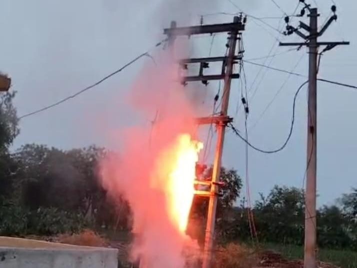 Kothia Village Power Outage | Transformer Fire Accident