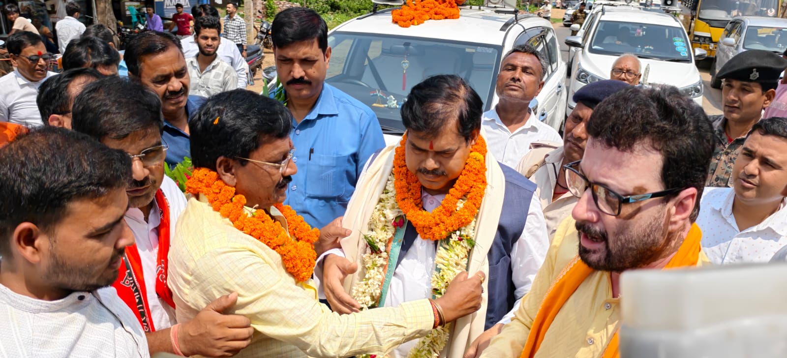Jamui: Education Minister welcomed in Sikandra, assurance of development