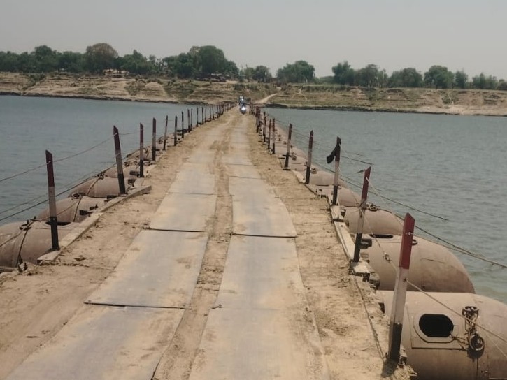 Bhadohi Ganga Ghat Motor Boat Service Starts; Pipa Bridges Removed June 15