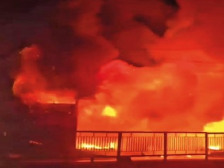 An explosion at a firecracker shop sent flames soaring 80 feet high ...