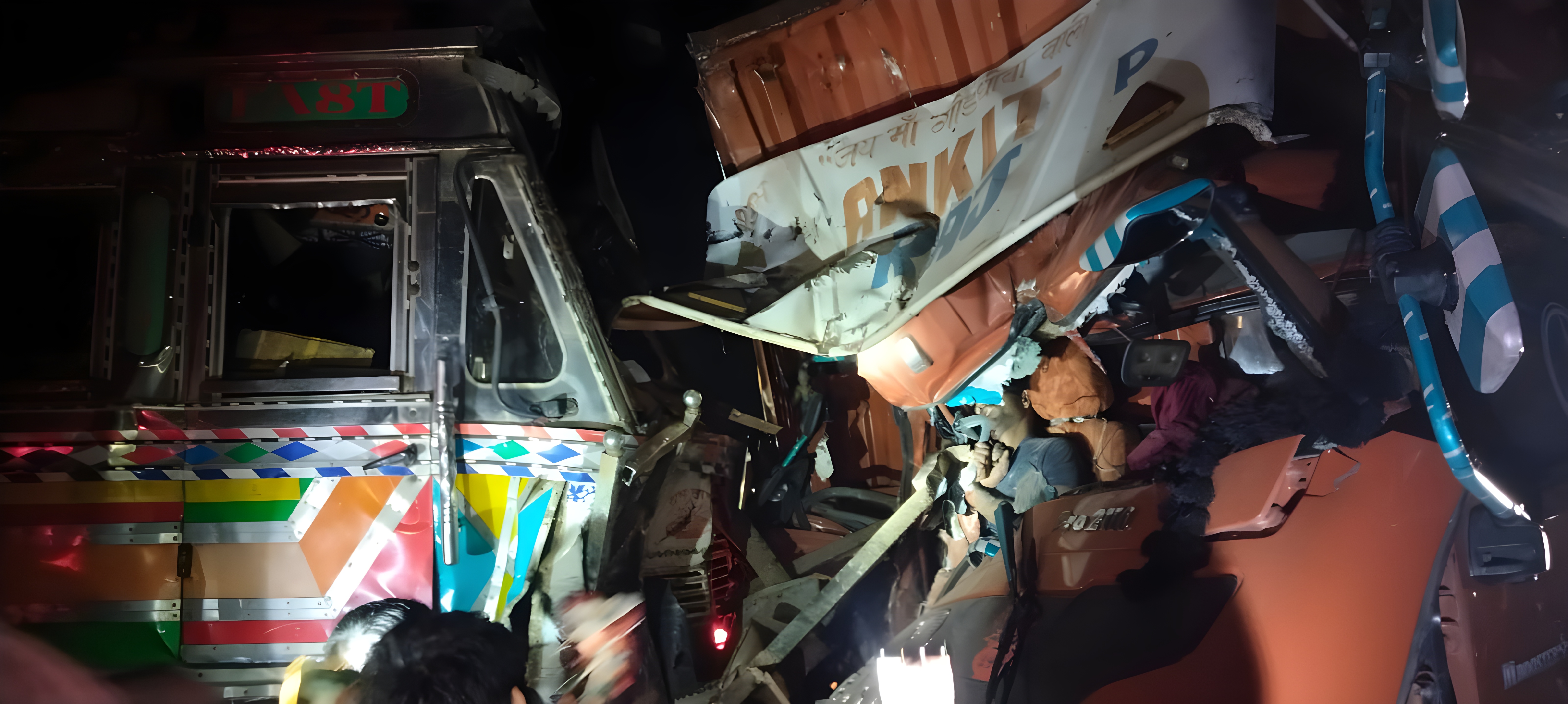 Truck collides with mini truck, driver dies