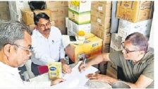 Samples of ghee and gravy were taken and a notice was issued to the ...
