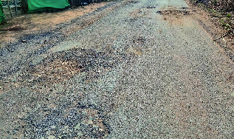 Junwani's road condition is bad