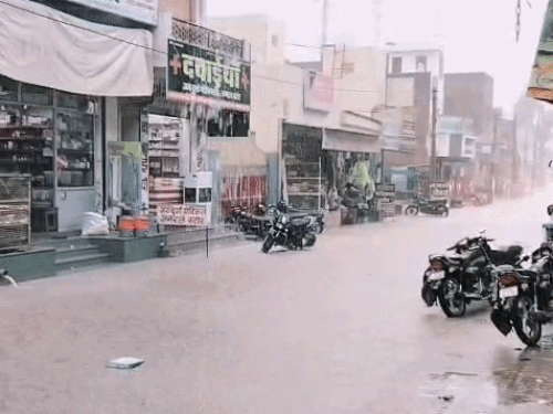 Bikaner Weather Change | Sridungargarh Trees Fall, Arjansar Streets ...
