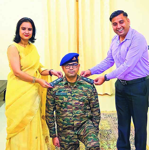Lakhu's Vikrant became a Lieutenant Colonel in the Indian Army